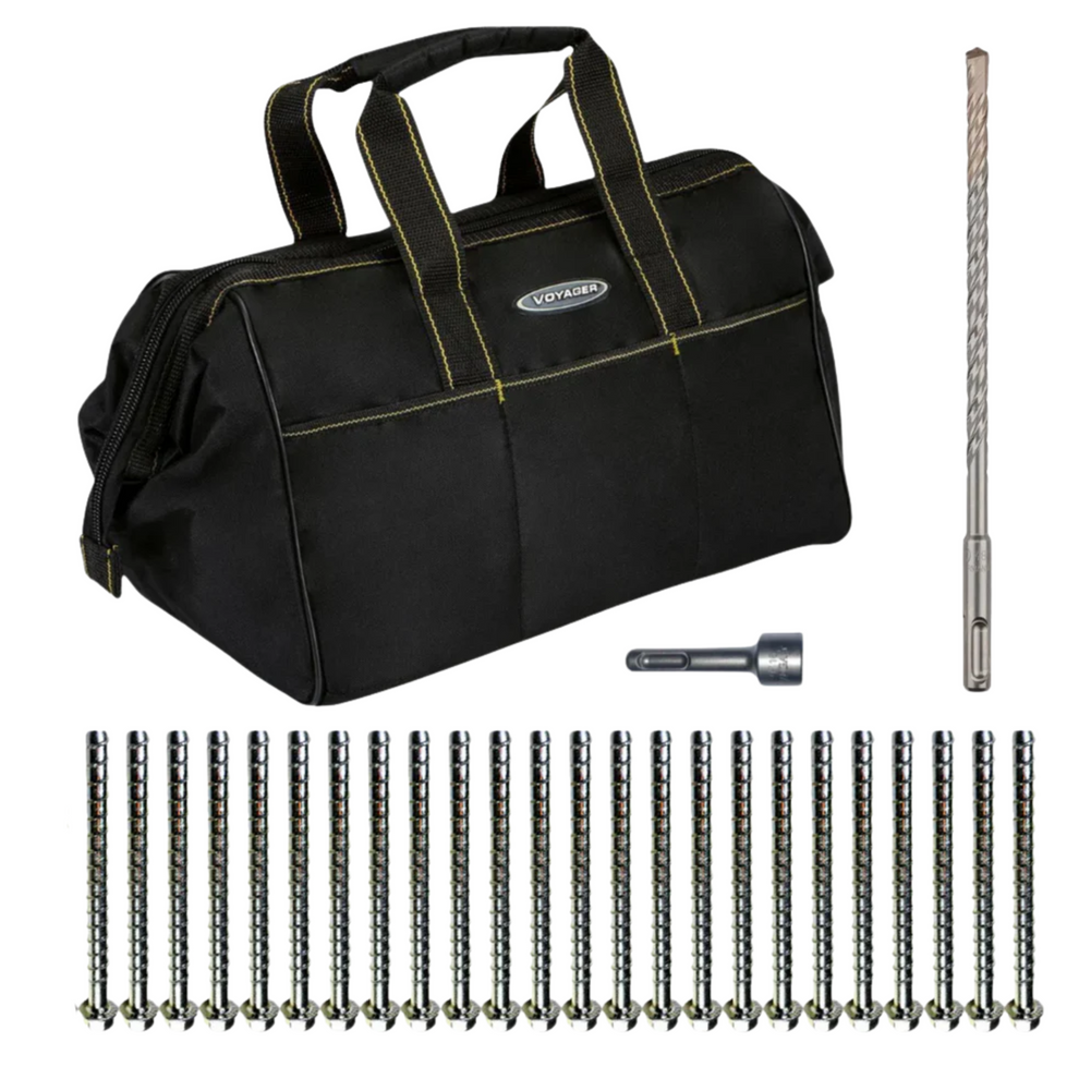 Plate Locks Tool Bag – Anchors, SDS Socket & Drill Bit Kit